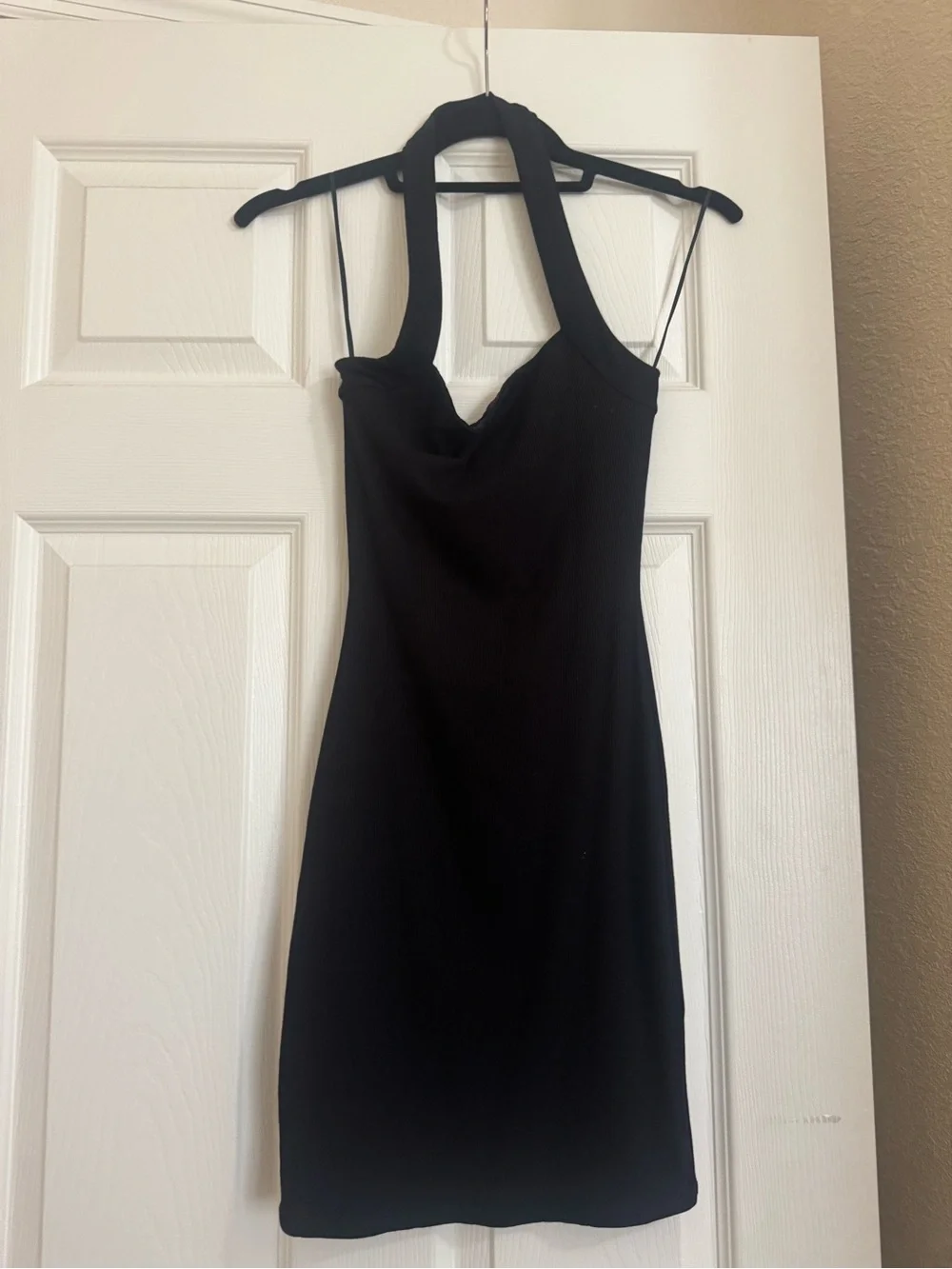 naked wardrobe | Dresses | Naked Wardrobe Black Halter Cowl Mini Dress ...